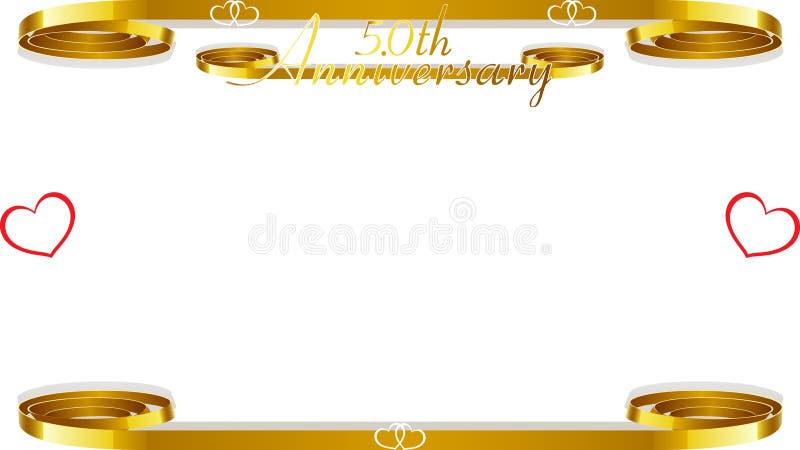 50th Wedding Anniversary Border Stock Vector - Illustration of ...