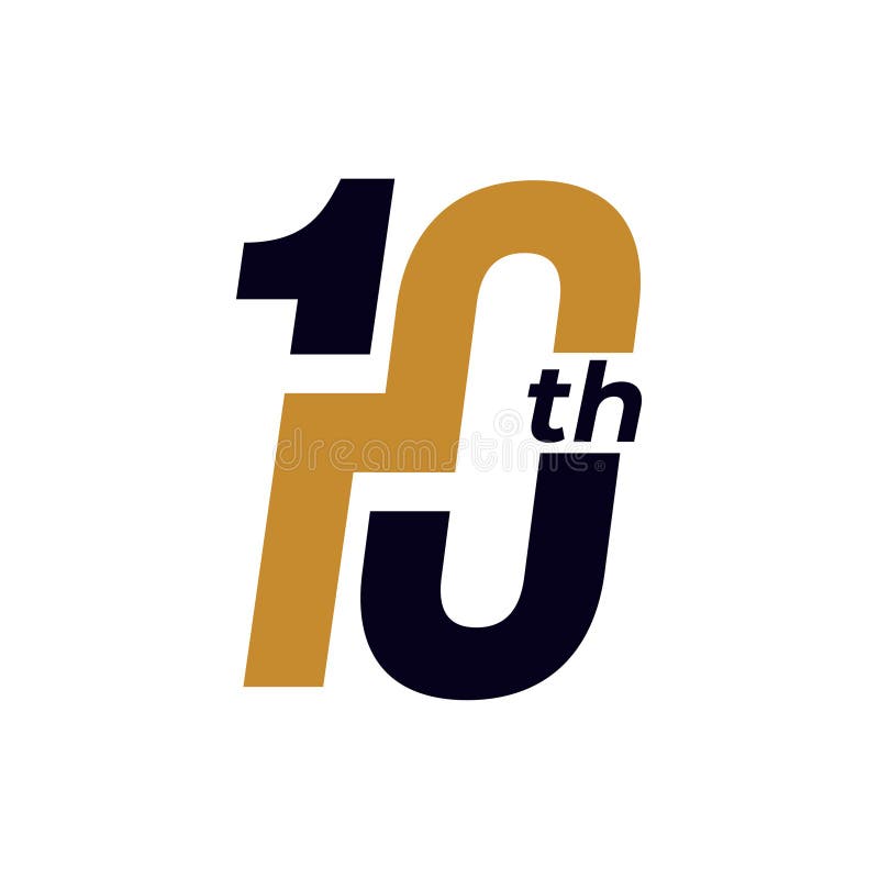 10th Year Anniversary Celebration Logo Design Stock Vector ...
