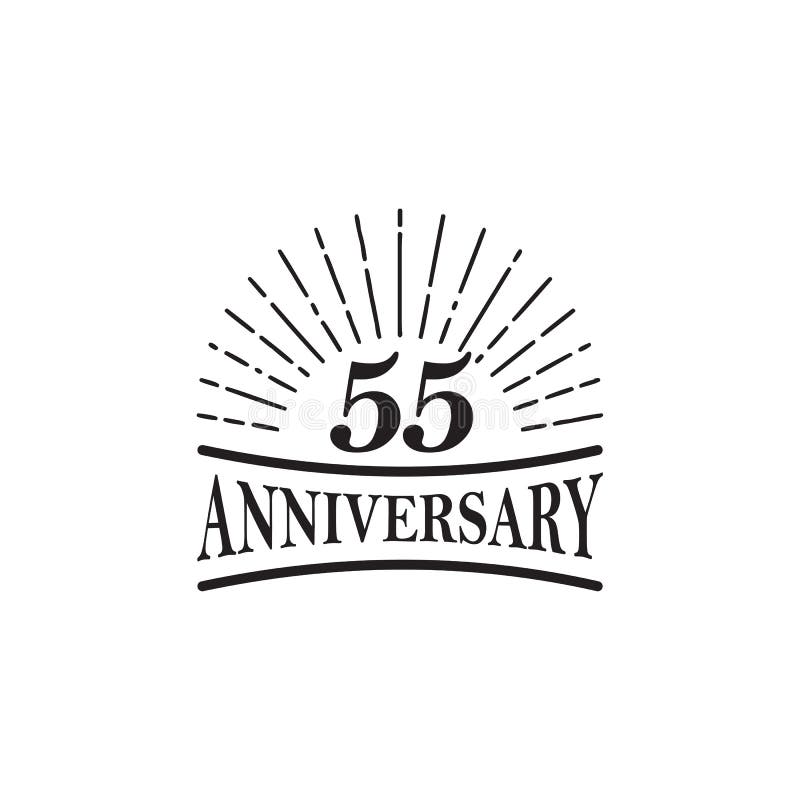 55th Celebrating Anniversary Emblem Logo Design Vector Illustration ...