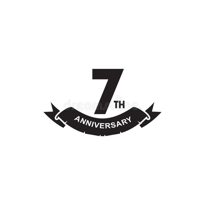 7th Anniversary Celebration Logo Vector Stock Vector - Illustration of ...