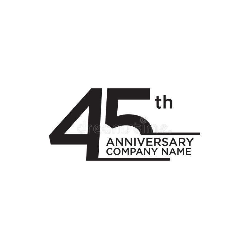 45th Year Anniversary Icon Logo Design Template Stock Illustration ...
