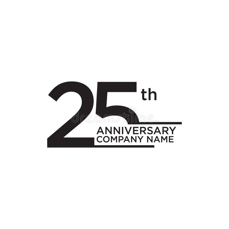 25th Year Anniversary Icon Logo Design Template Stock Illustration ...