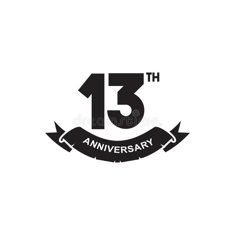 13th Year Anniversary Background Stock Vector - Illustration of event ...