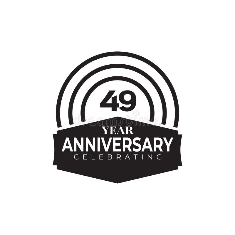 49th Year Celebrating Anniversary Logo Design Stock Vector ...