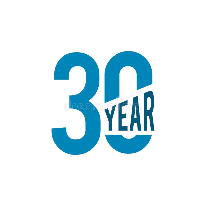 30th Year Celebration Anniversary Logo Design Stock Vector ...