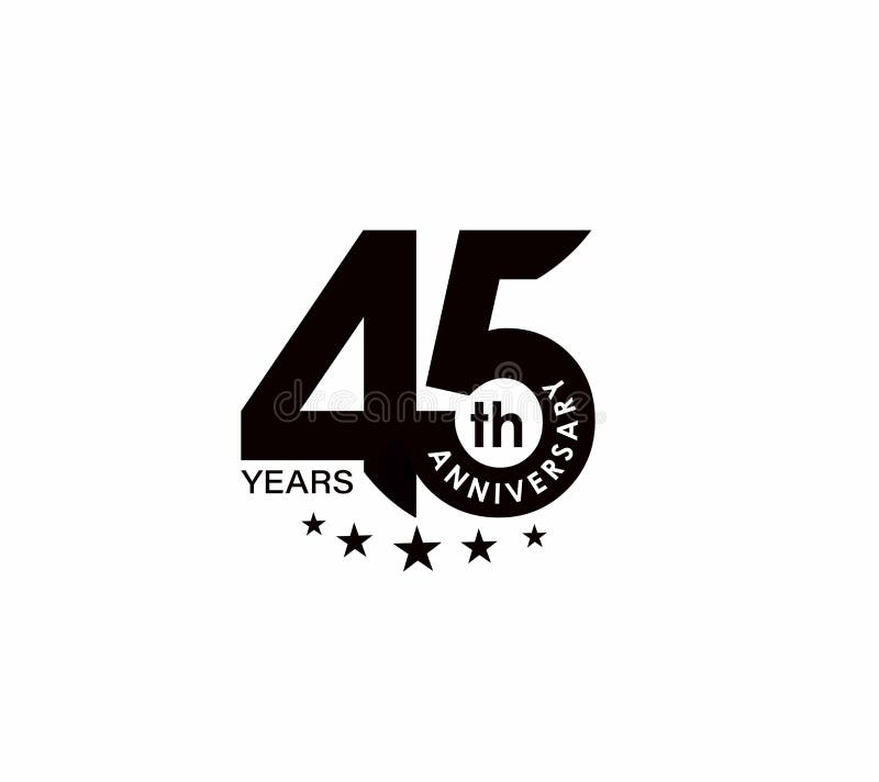 45th Years Anniversary Icon Logo. Graphic Design Element,EPS 8,EPS 10 ...
