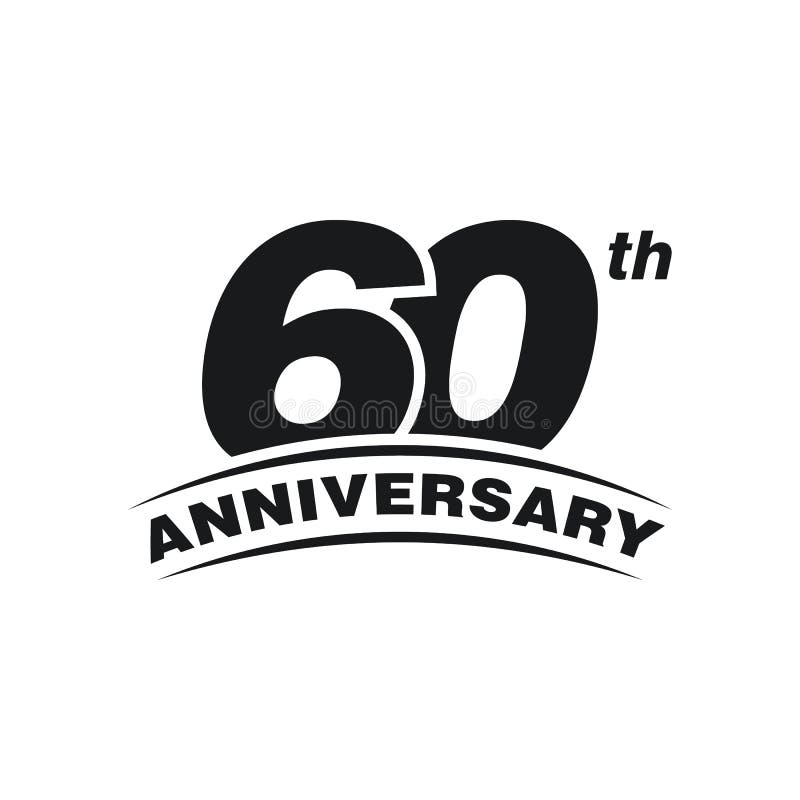 60th Years Anniversary Logo Template, Vector Design Stock Vector ...