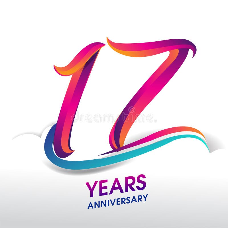 17th Years Anniversary Celebration Logo, Birthday Vector Design Stock ...