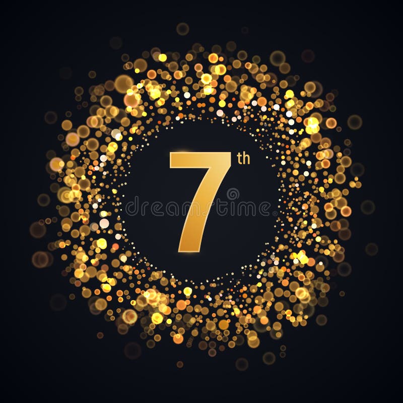 7 Years Anniversary Celebration Logo. 7th Anniversary Luxury Design ...