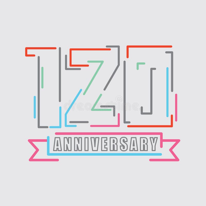 120th Years Anniversary Logo Birthday Celebration Abstract Design ...