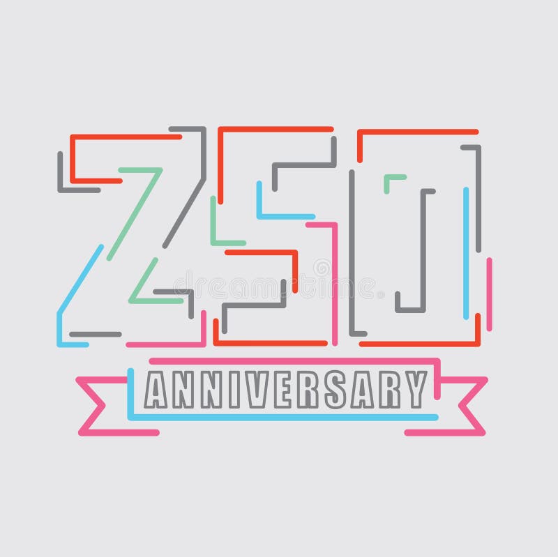 250th Years Anniversary Logo Birthday Celebration Abstract Design ...