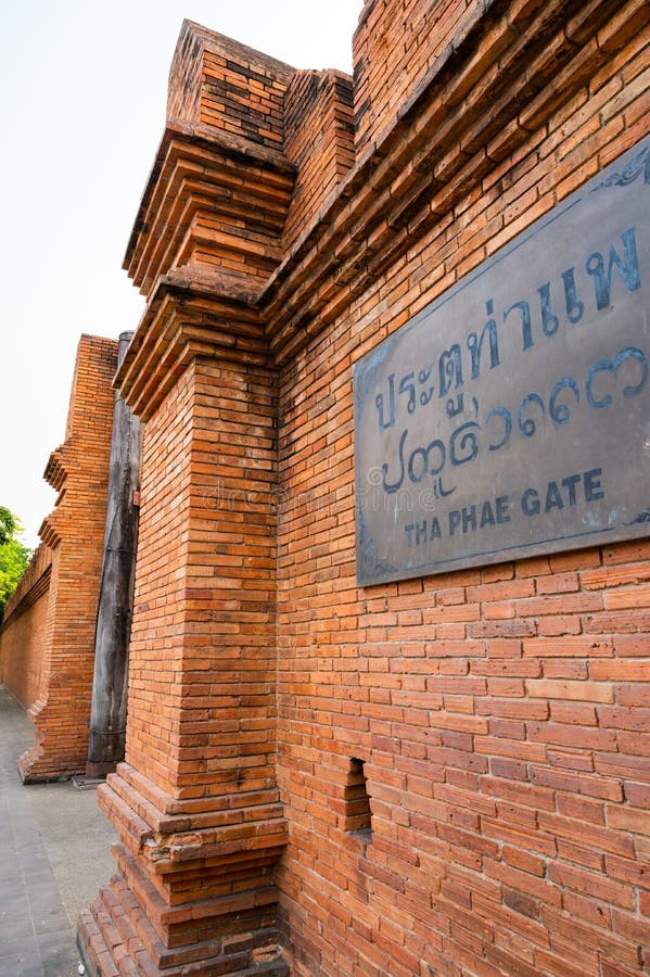 Tha Phae Gate in Chiang Mai Province Stock Image - Image of chiang ...