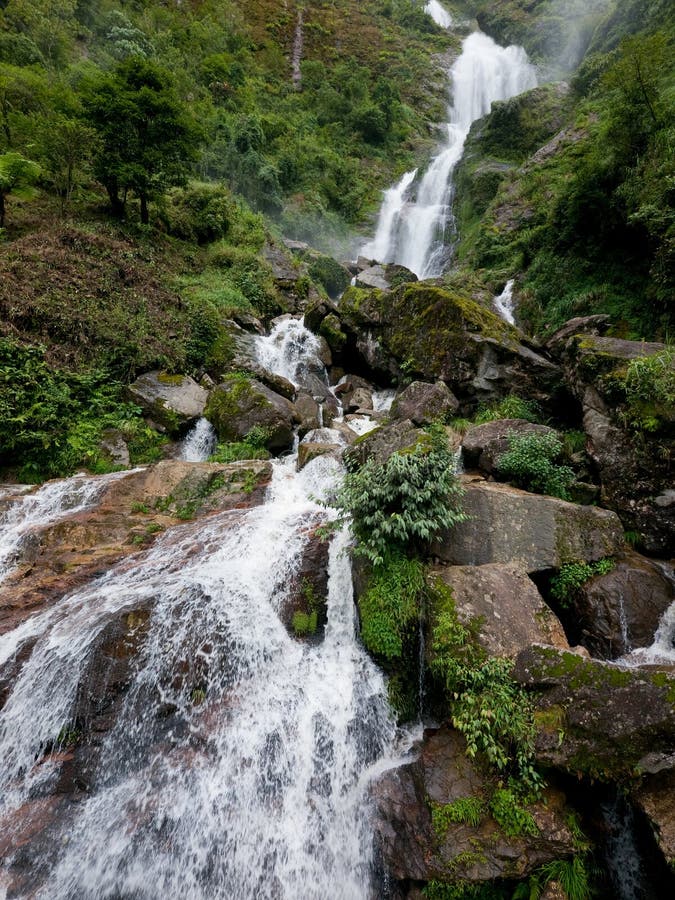 Thac Bac Waterfall in Sapa, Vietnam Stock Photo - Image of beautiful ...