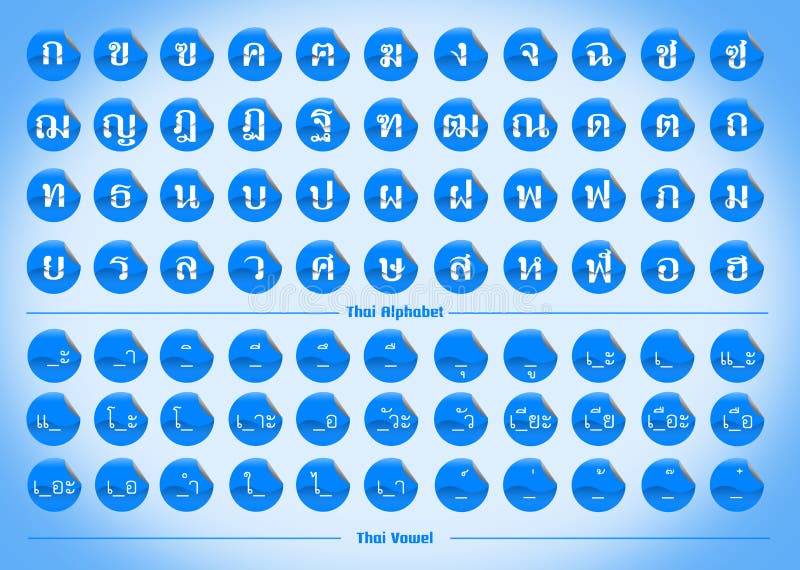 Thai alphabets stock illustration. Illustration of decoration - 25266364