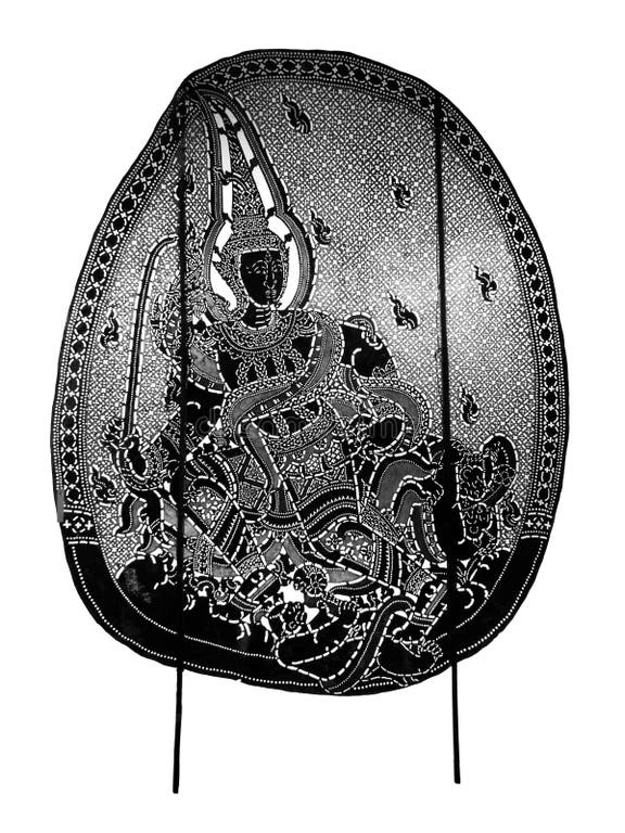 Thai Ancient Shadow Play - Shadow Puppet Stock Illustration ...