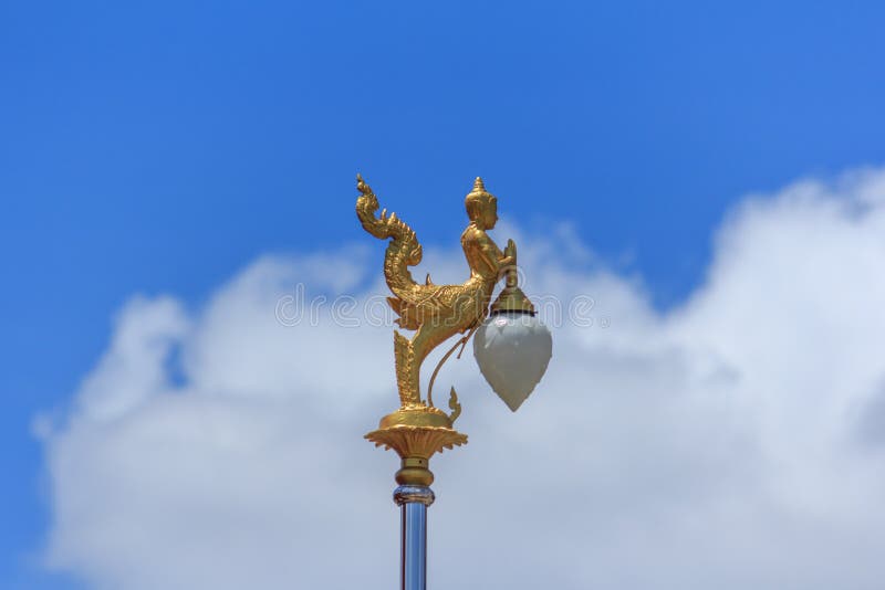 Thai angel lamp pole stock image. Image of antique, nature - 77496905