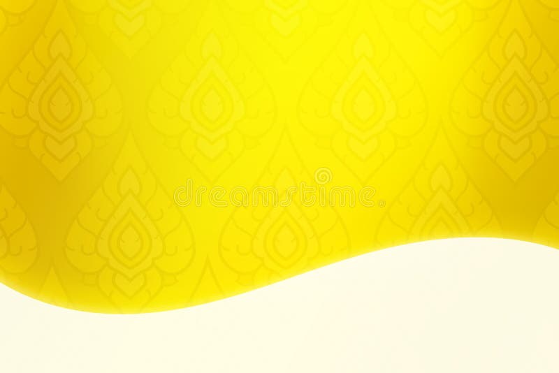 Thai Art Illustration Yellow Background. Stock Illustration ...