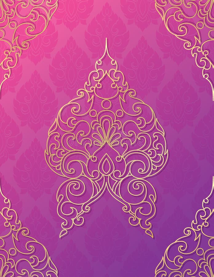 Thai Art Background, Thai Art Pattern Vector Stock Vector - Illustration of classic, elegance ...
