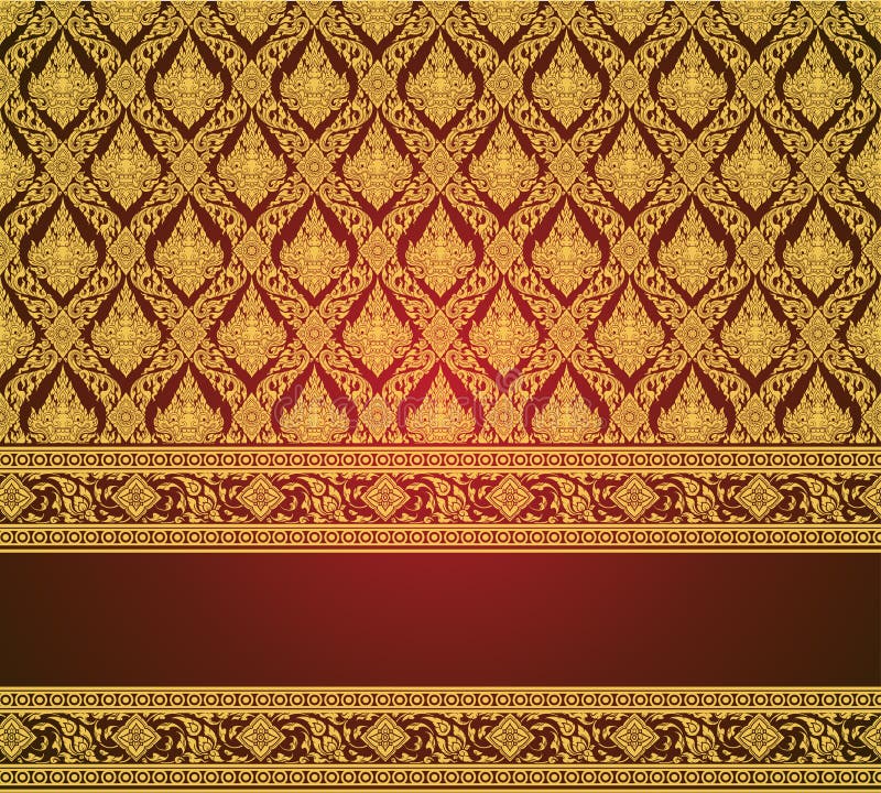 Thai Art Background Pattern Stock Vector - Illustration of beautiful ...