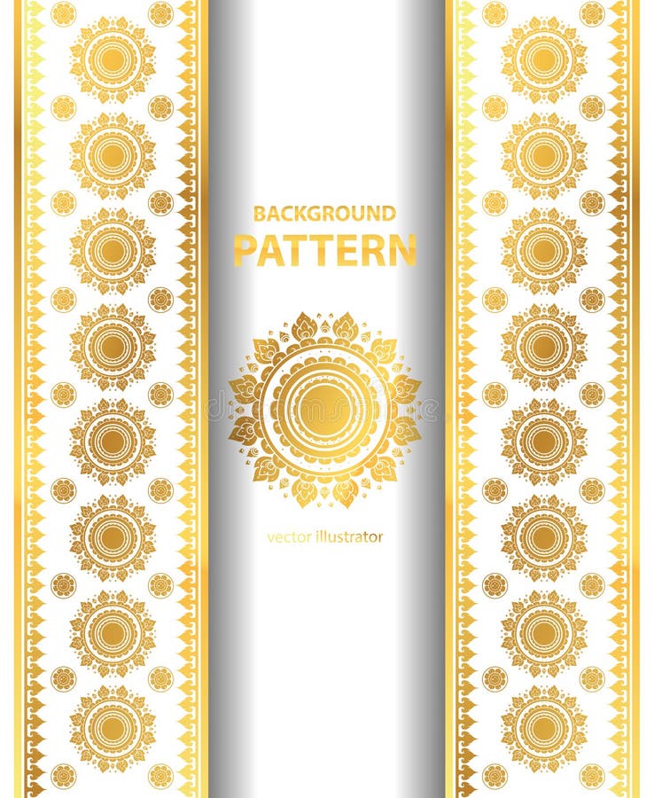 Thai Art Background Thai Art Pattern Vector Stock Vector - Illustration ...