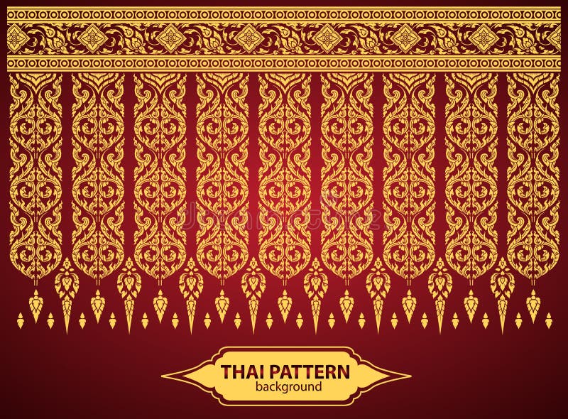 Thai Art Background Thai Art Pattern Vector Stock Vector - Illustration of elegant, element ...