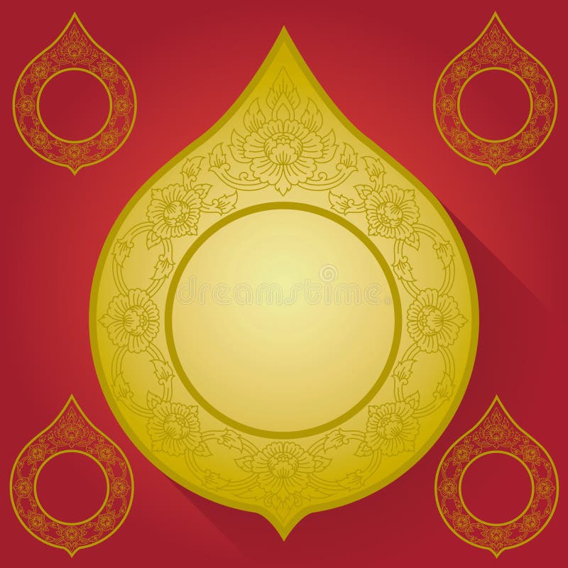 Thai Frame Frame Gold Red Stock Illustrations – 135 Thai Frame Frame ...