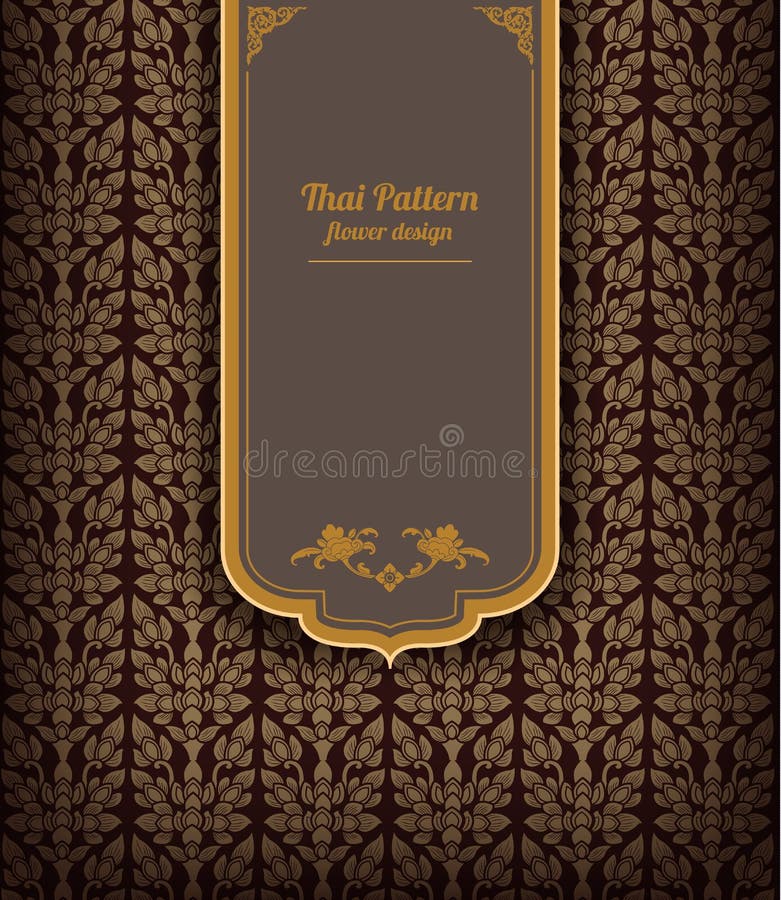 Number Nine for King and Traditional Thai Style Pattern Background ...