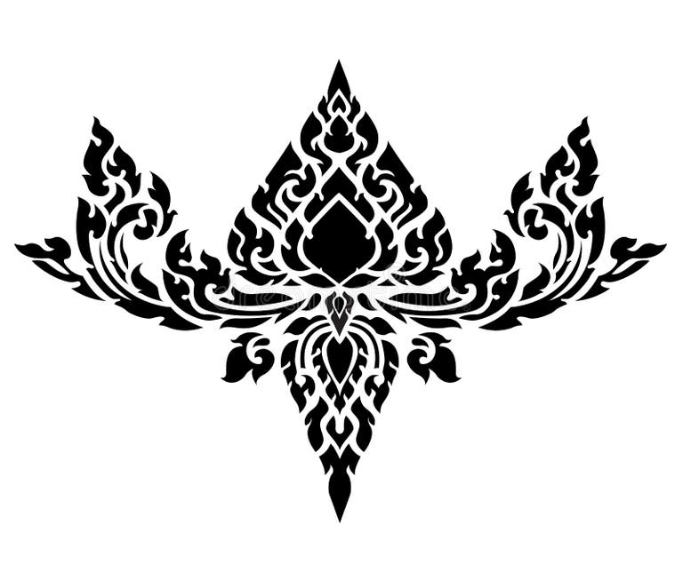 Thai art pattern vector stock vector. Illustration of golden - 42267025