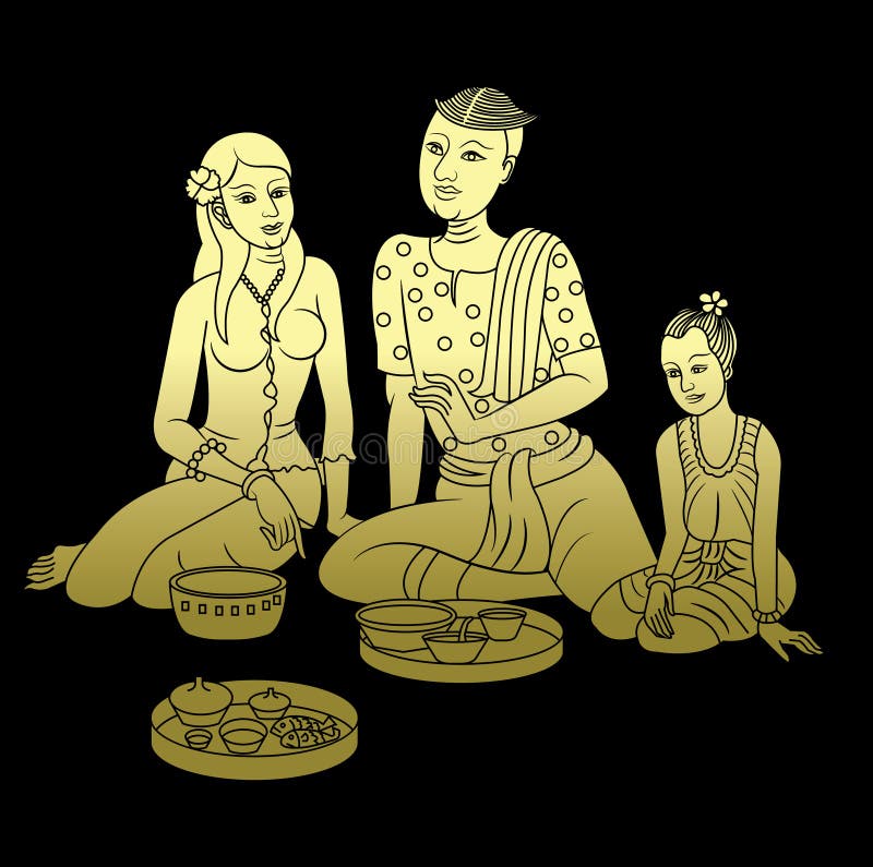 Vector Set of Thai Ornament Design and Decoration Stock Vector ...