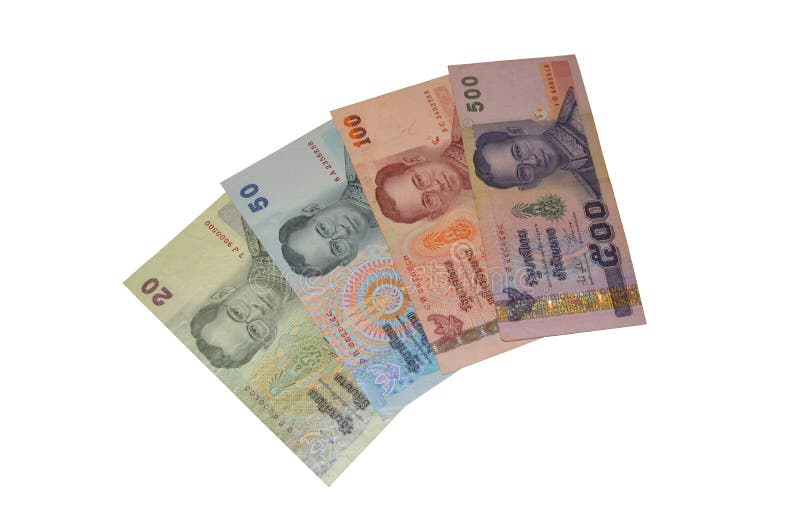 Thai baht banknotes stock photo. Image of denomination - 48174848