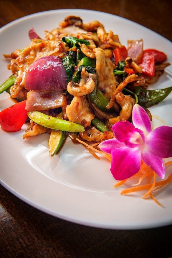 Thai Basil Chicken Vegetables Stock Image - Image of dinner, holy ...