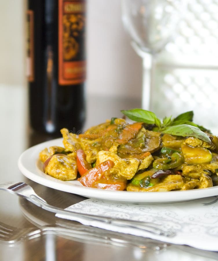 Creamy Thai Chicken Curry 1 Stock Photo - Image of flavorsome, food ...