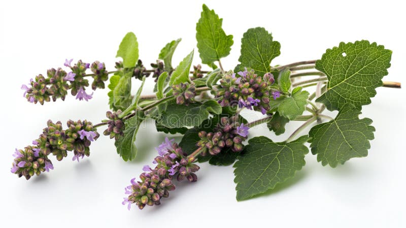 Thai Basil Flower Patchouli Plant Isolated White Background Stock Image ...