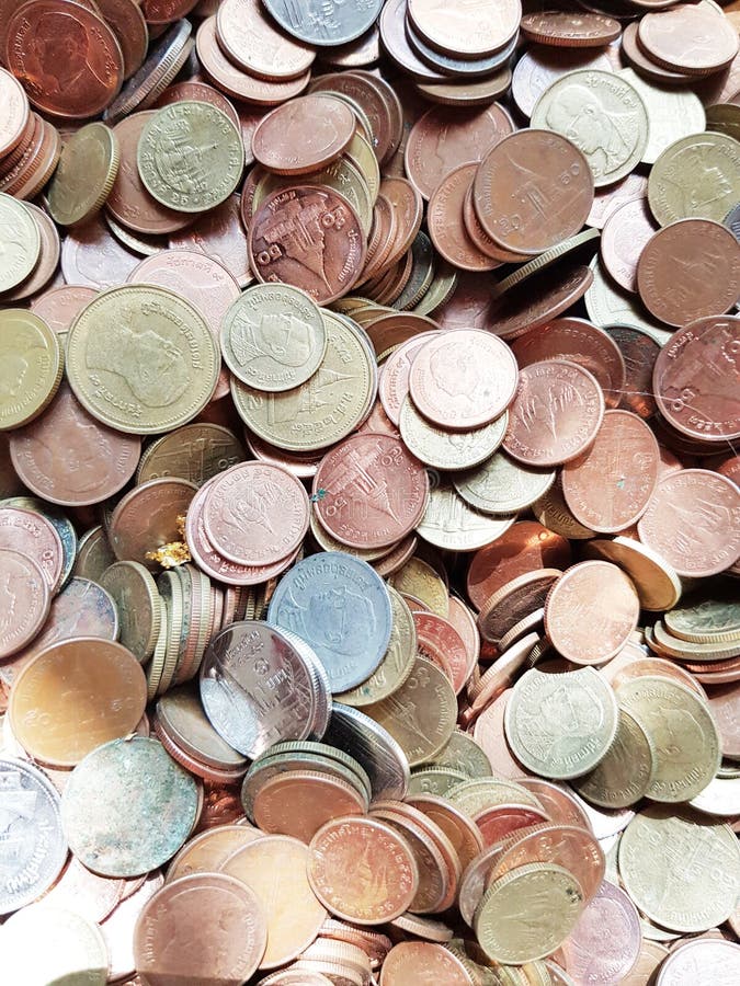 Thai bath coin stock photo. Image of washcloth, luxury - 138655248