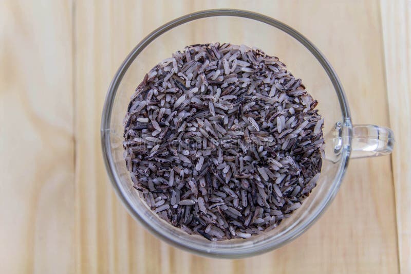 Thai black jasmine rice stock photo. Image of bowl, cereal - 57664828