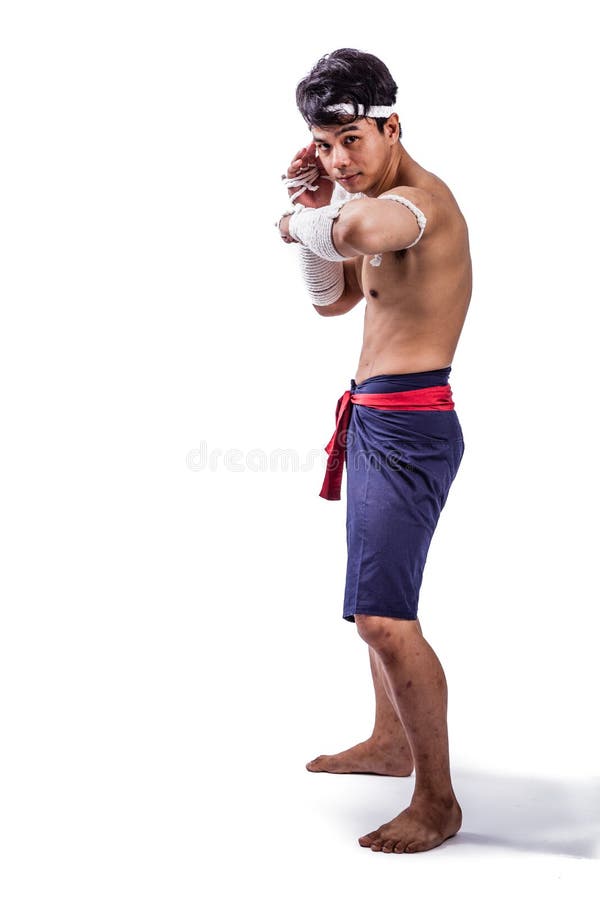 A thai boxer stock image. Image of kickboxer, action - 31771329