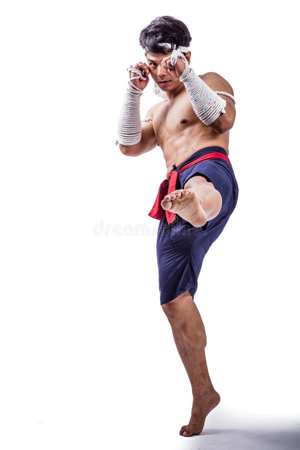 A thai boxer stock photo. Image of boxer, boran, stick - 31771496