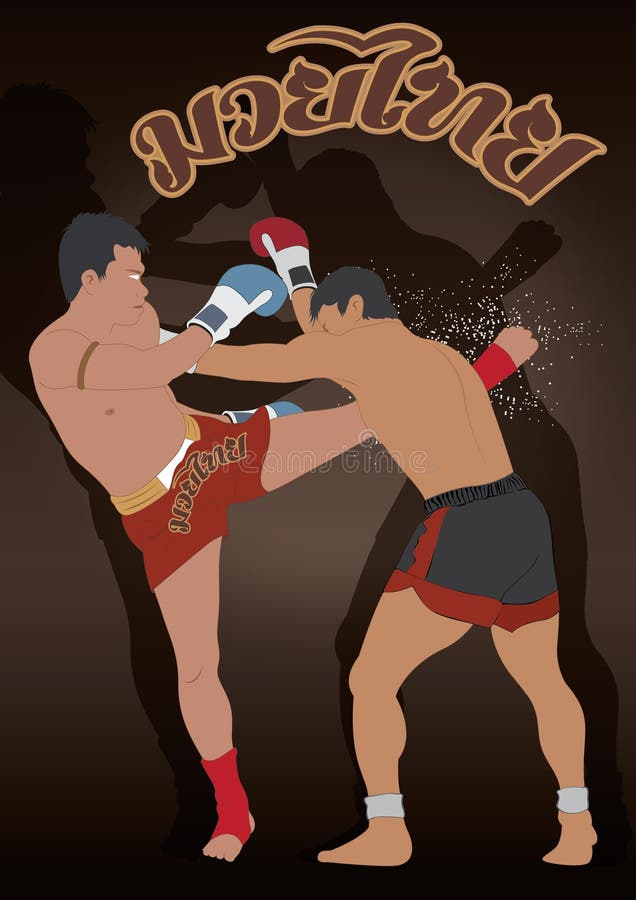 Thaiboxing . stock vector. Illustration of power, competitor - 39759621