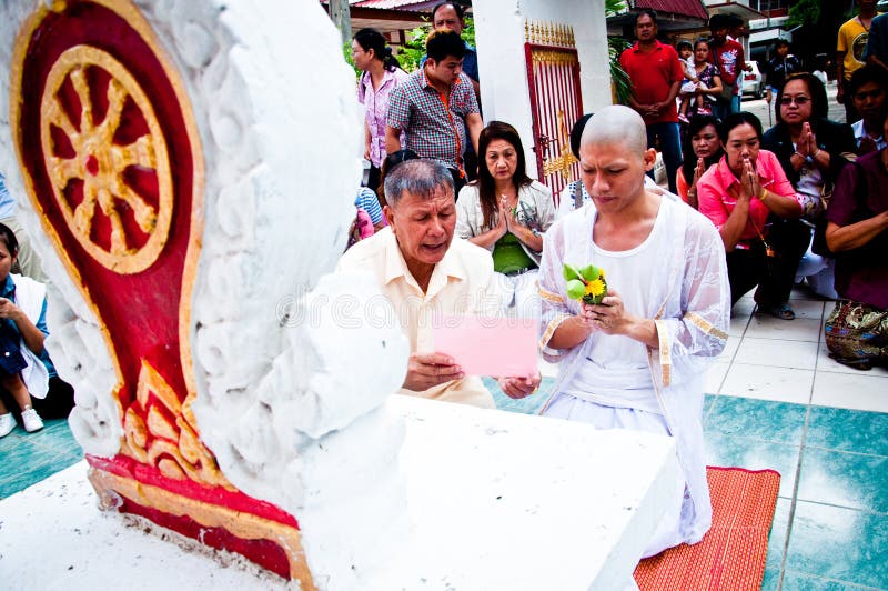 Thai Buddhist Ordination Ceremony Editorial Photography - Image of ...