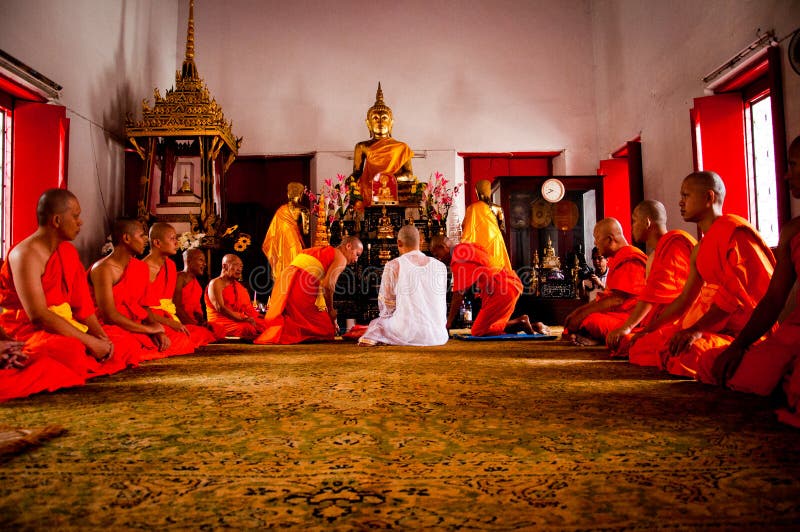 Thai Buddhist Ordination Ceremony Editorial Image - Image of decoration ...