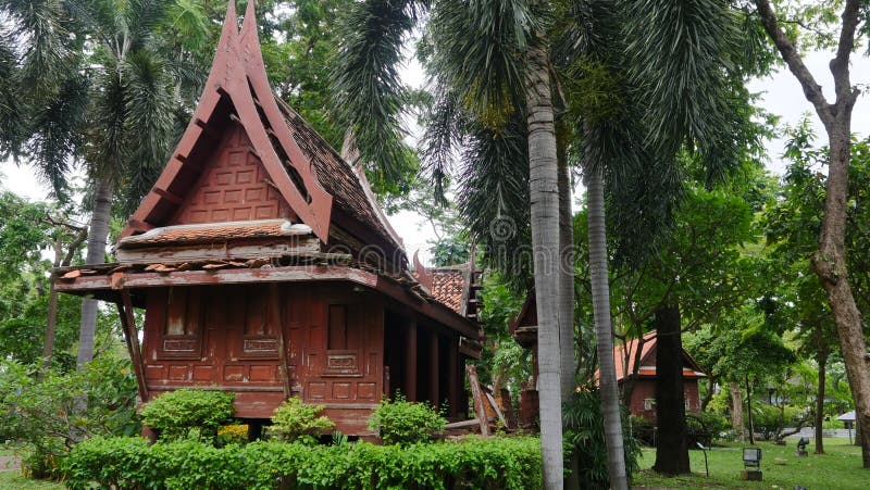 Thai Building in the Park is Beautiful and Classic House Stock Image ...