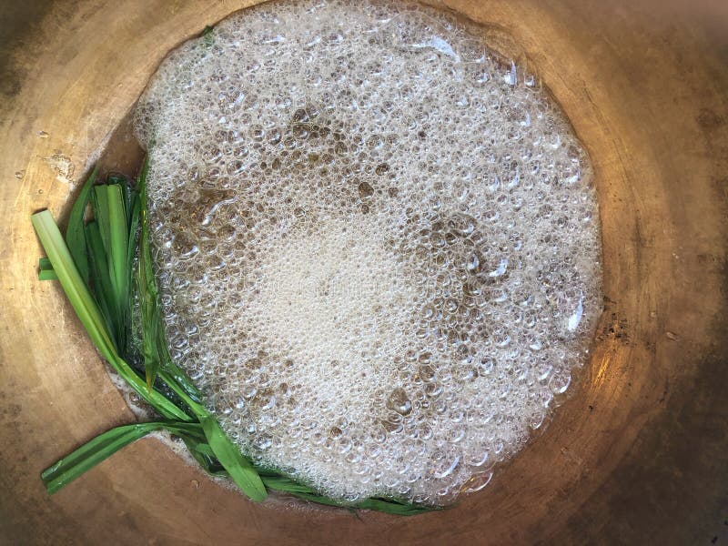 Thai Chef Boil Sugar Syrup for Ancient Thai Dessert Stock Photo - Image ...