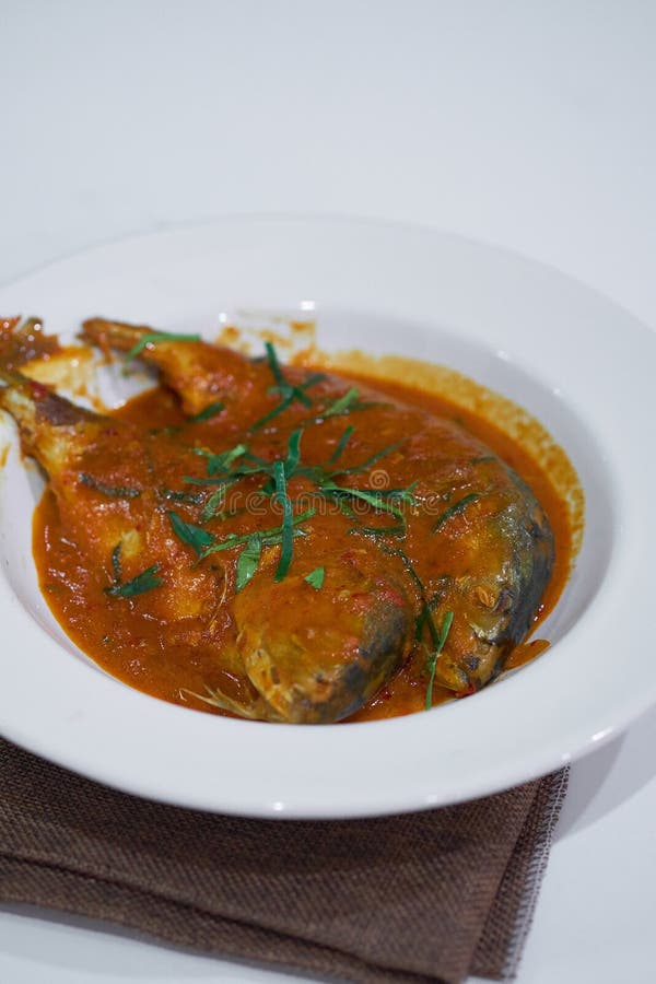 Thai Choo Chee with Mackerel in Dried Red Curry Stock Image - Image of ...