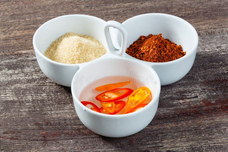 Thai condiment set stock photo. Image of sugar, cayenne - 74893898