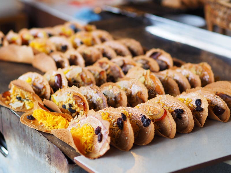 Thai Crispy pancake stock photo. Image of cuisine, meal - 122926632