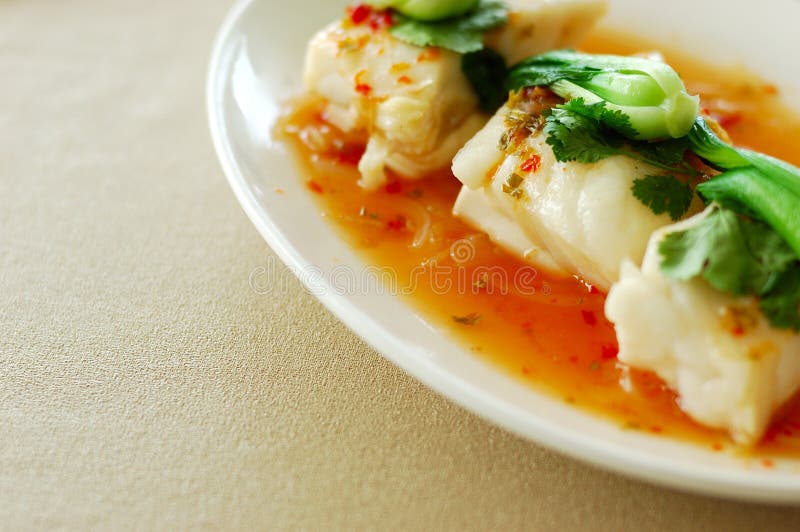 Thai Cuisine - Hot and Sour Lemon Fish Stock Photo - Image of seafood ...