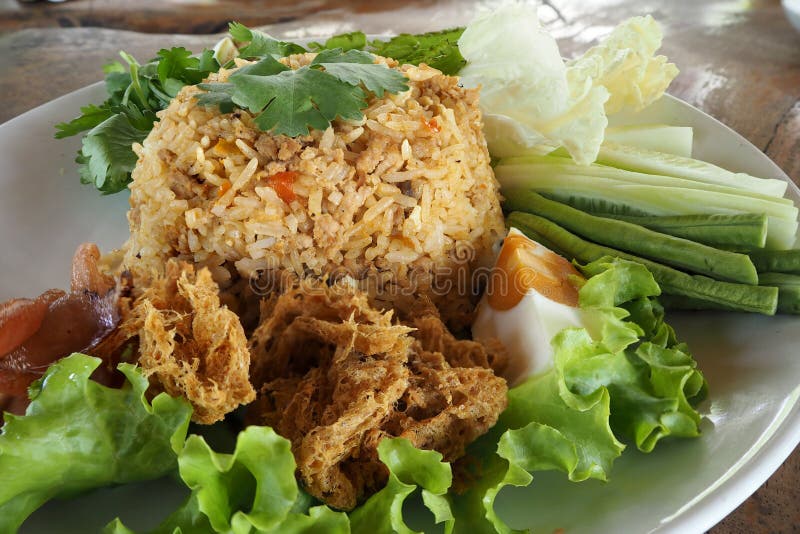 Thai curry fried rice stock photo. Image of cuisine, pepper - 67268342