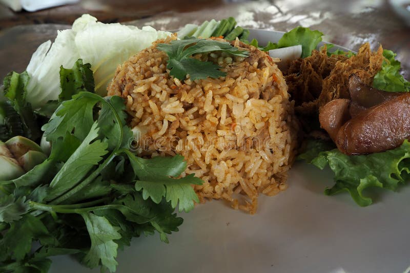 Thai curry fried rice stock image. Image of dinner, traditional - 67270963