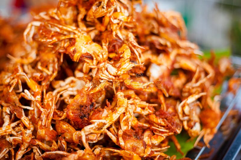 Thai deep fried crabs stock image. Image of delicious - 52573295