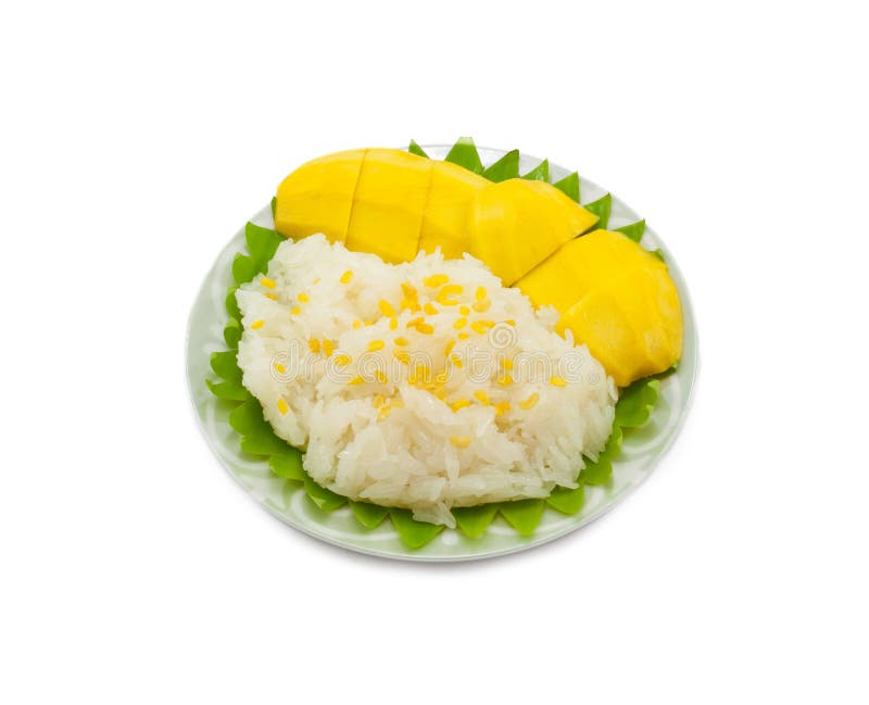 Mango and Sticky Rice, Traditional Thai Dessert Stock Image - Image of ...